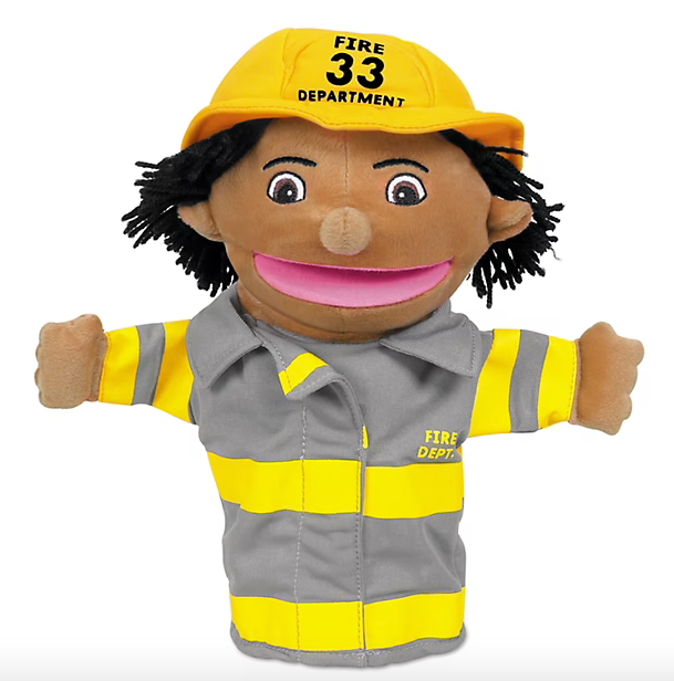Let’s talk! Firefighter community helper puppet